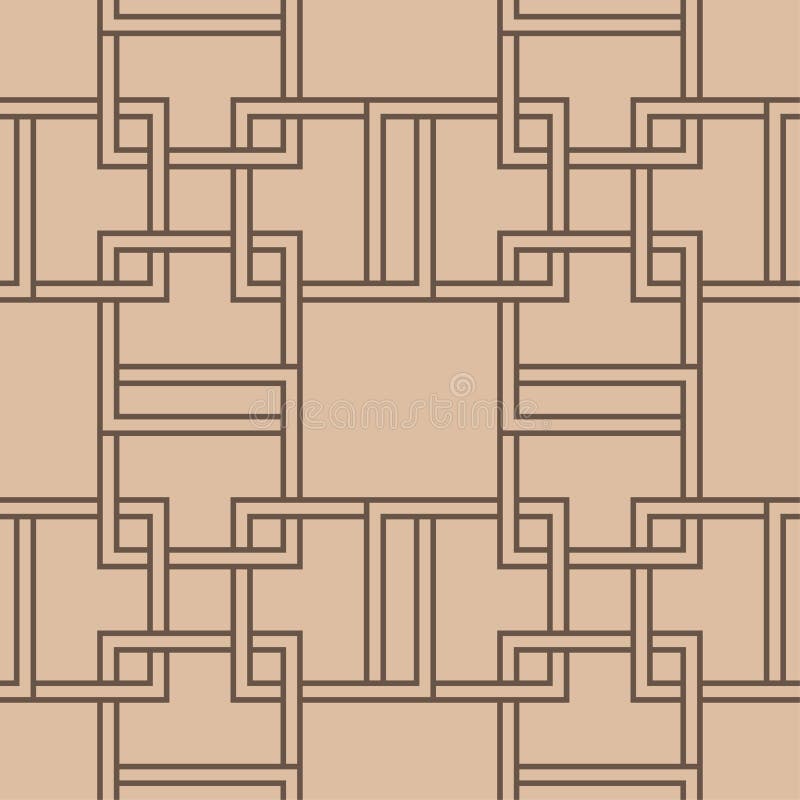 Beige and Brown Geometric Print. Seamless Pattern Stock Vector ...