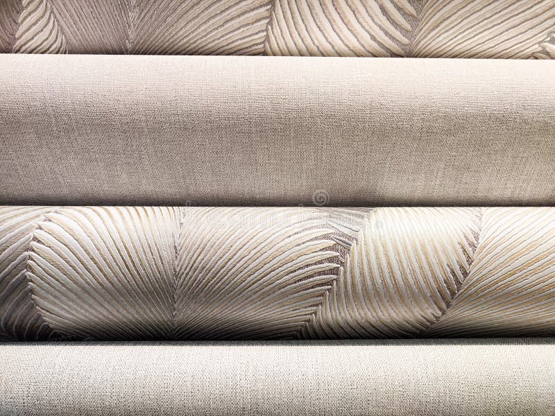 Beige, Brown Packaging Paper Rolls Background. Paper Design Mockup ...