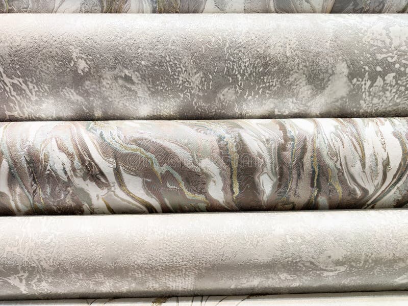 Beige, Brown Packaging Paper Rolls Background. Paper Design Mockup ...