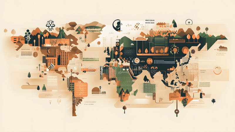 World Map Icons Brown Stock Illustrations – 751 World Map Icons Brown ...