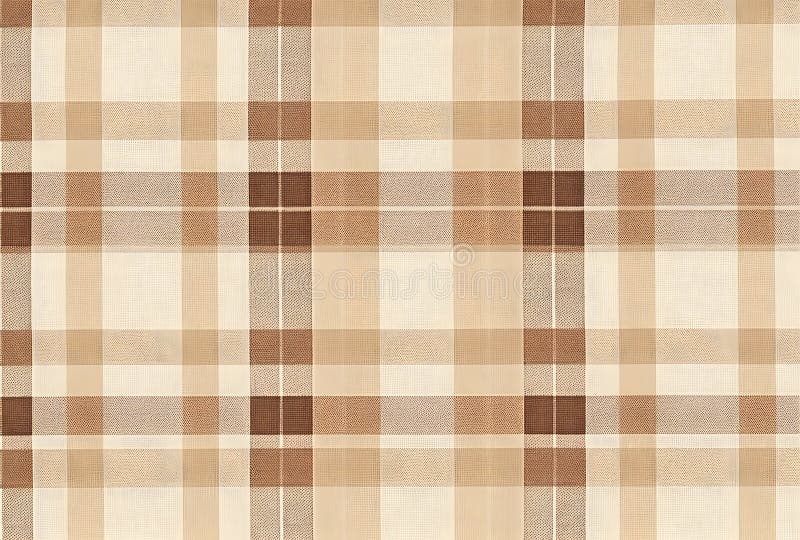 Beige and Brown Plaid Fabric Texture Stock Illustration - Illustration ...