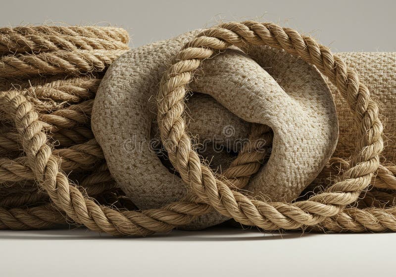 Beige and Brown Rope Knot Texture Abstract Background Stock ...
