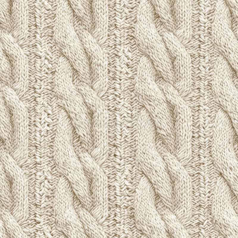 Beige Cable Knit Texture Seamless Pattern for Warm Winter Designs Stock ...