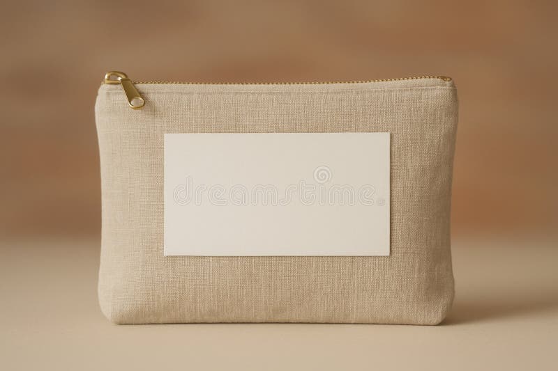 Canvas Pouch Mockup with Blank Label—zipper Pouch Packaging Template ...