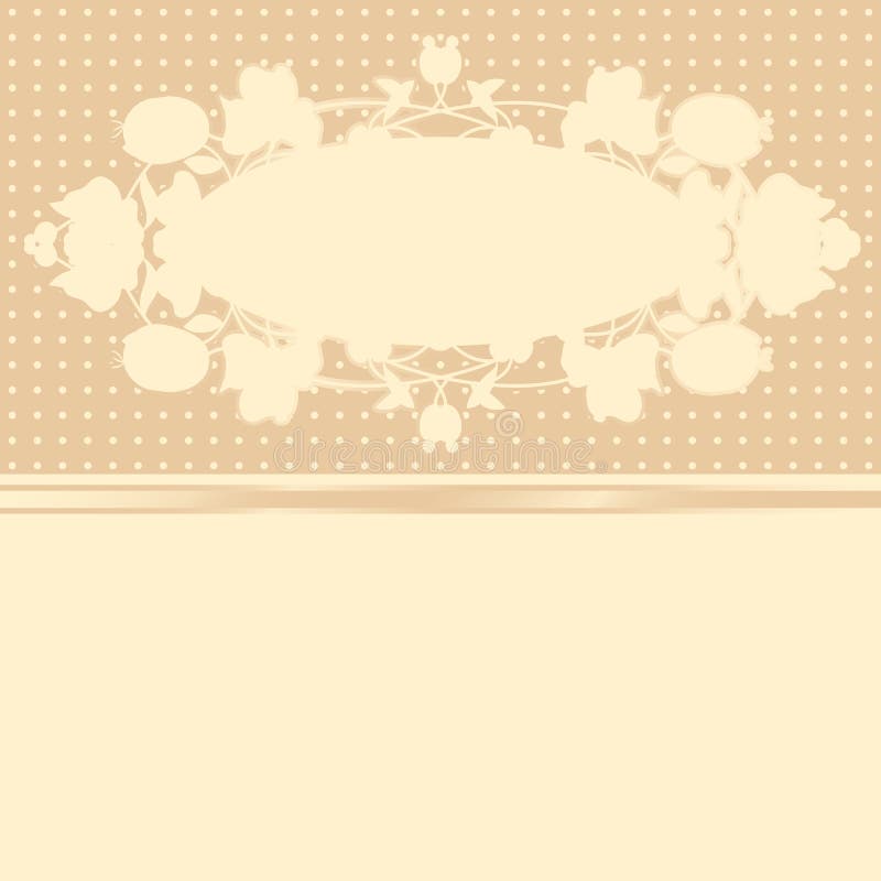 Beige Card with Abstract Feater Stock Vector - Illustration of ...