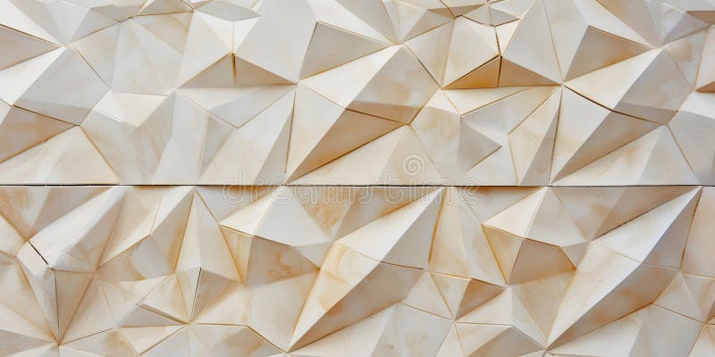 Beige Ceramic Tile Wall with Triangular Shapes Stock Illustration ...