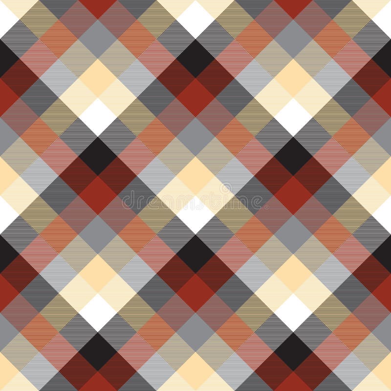 Beige Color Check Plaid Seamless Pattern Stock Vector - Illustration of ...