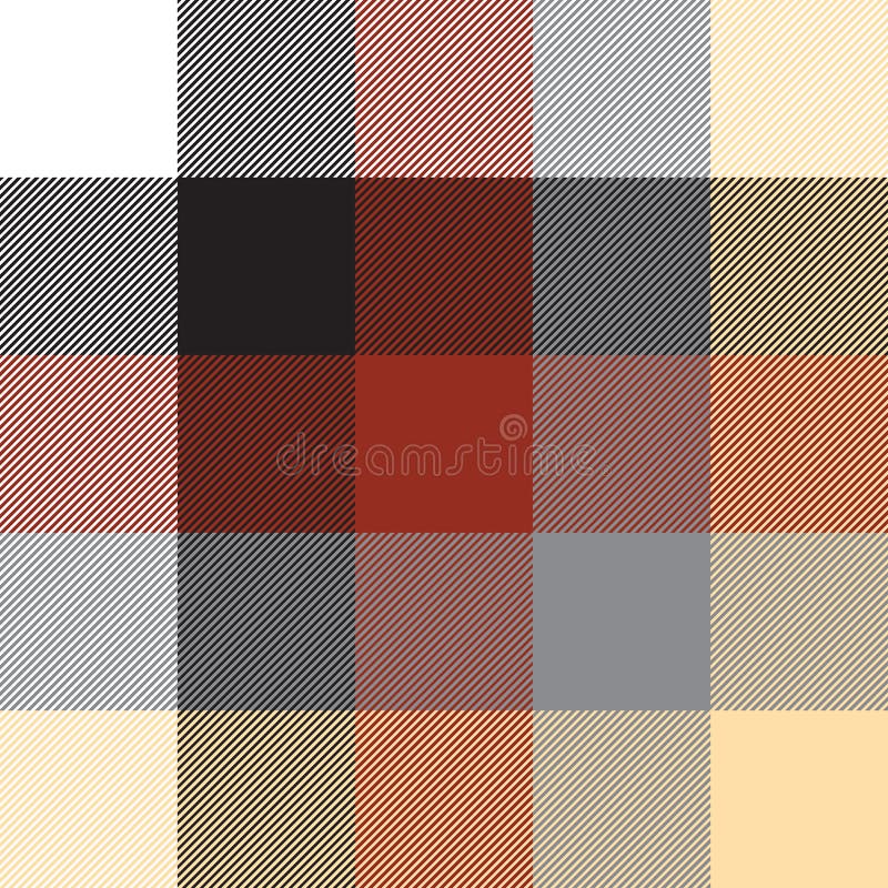 Beige Color Check Plaid Seamless Pattern Stock Vector - Illustration of ...