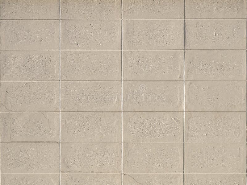Beige Color Concrete Wall Texture Background. Block, Rectangle, or ...