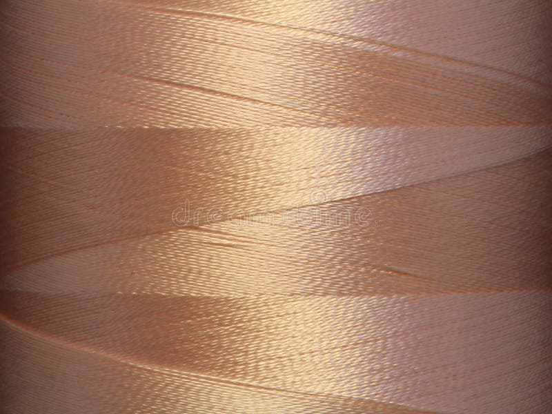 Beige Color Threads in Spool, Macro Stock Image - Image of sewing ...
