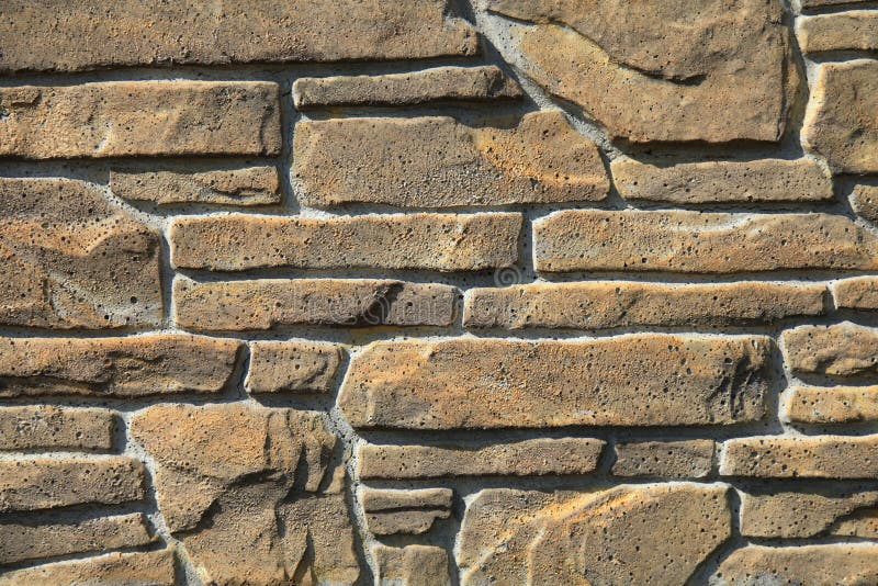 Beige-colored Decorative Stone Wall, Texture, Background Stock Photo ...