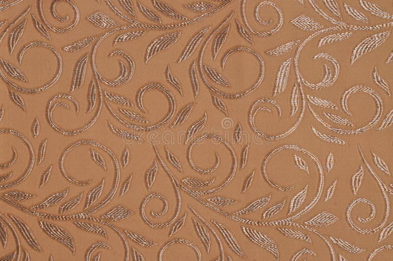 Beige Colored Patterned Fabric Texture Stock Image - Image of drapery ...
