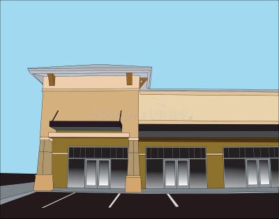 Beige corner retail store stock vector. Illustration of business - 10390017