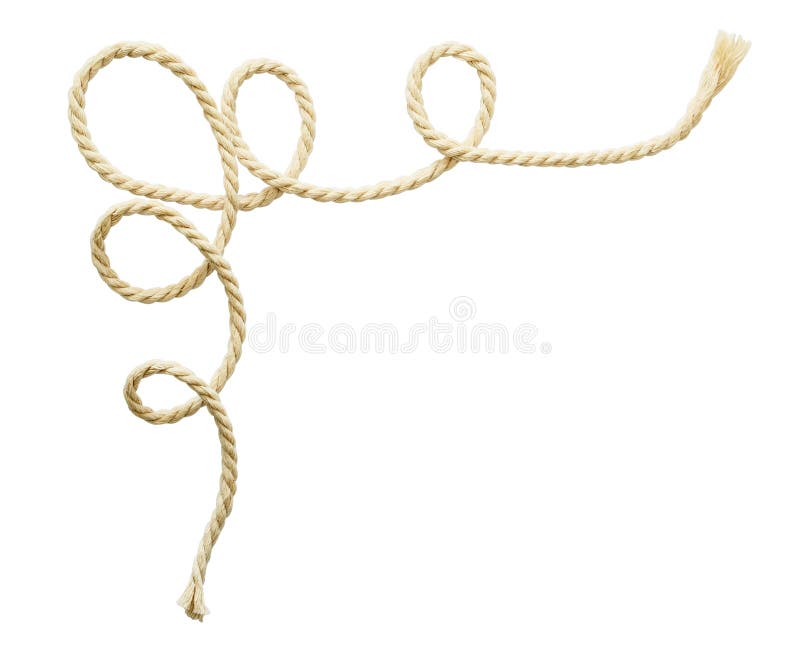 Beige cotton rope corner stock image. Image of isolated - 83669577