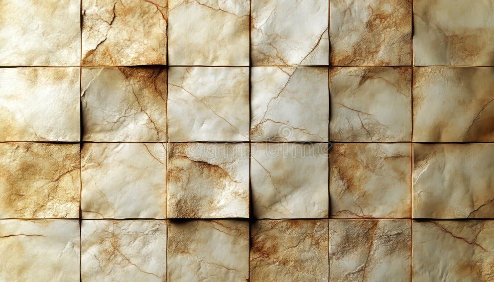 Beige and Cream Abstract Square Tile Background with Grid Pattern and ...