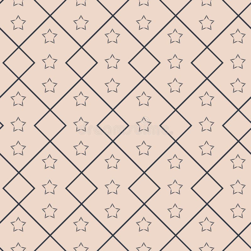 Beige Cute Seamless Pattern with Star and Starry Sky, Background for ...