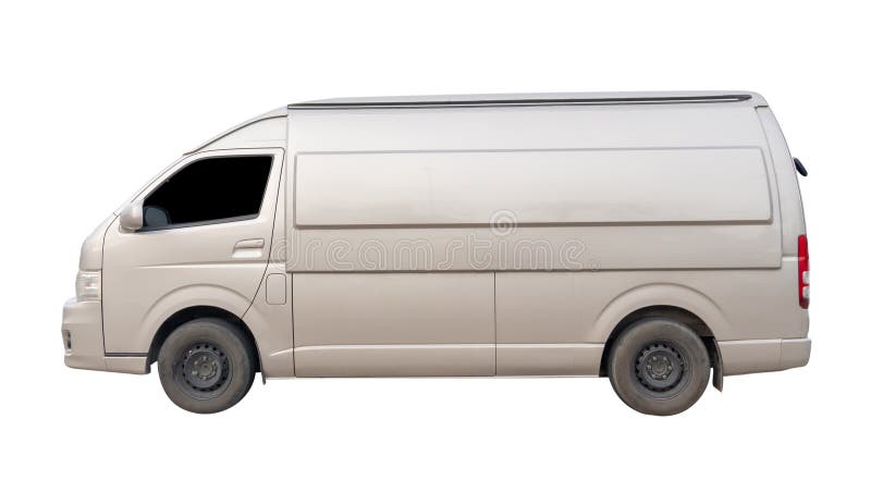 670 White Delivery Van Side View Isolated Background Stock Photos ...