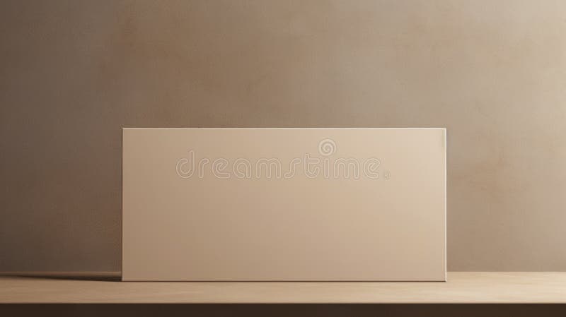 Beige Empty Box Standing in Front of a Beige Wall Stock Illustration ...