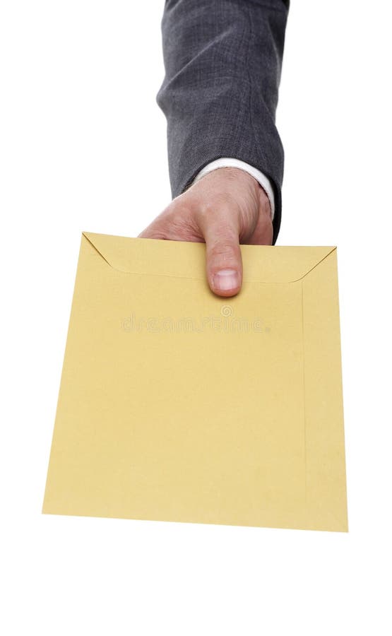 Mailman with envelope stock image. Image of giving, background - 42890677