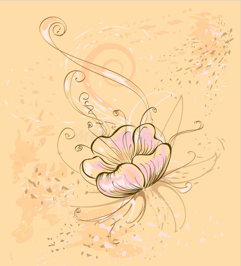 Beige Background Flower Stock Illustrations – 140,266 Beige Background ...