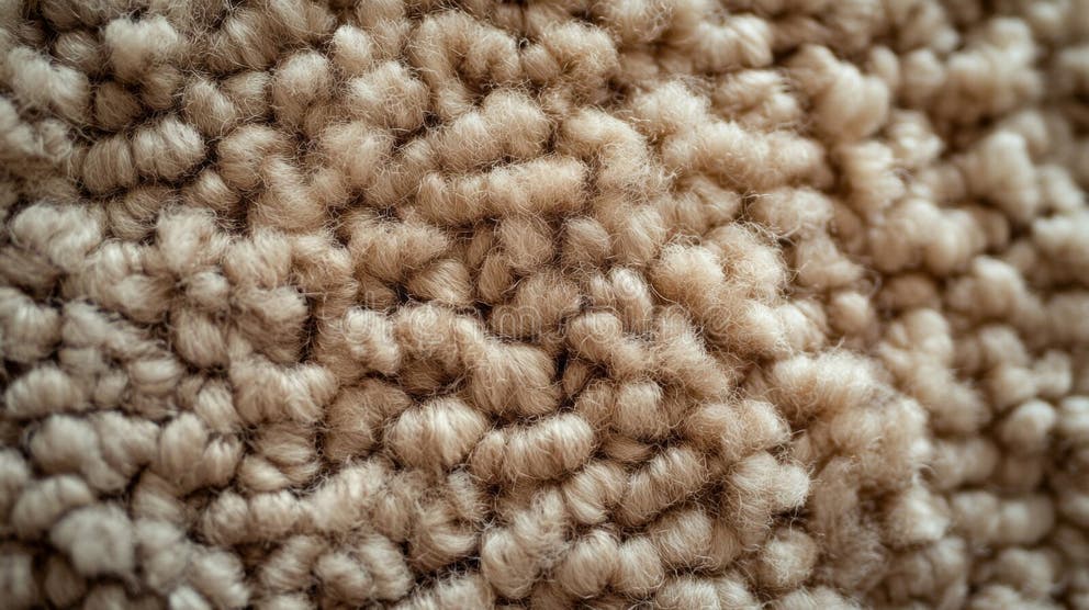 Beige Fluffy Carpet Texture Close Up View Stock Illustration ...