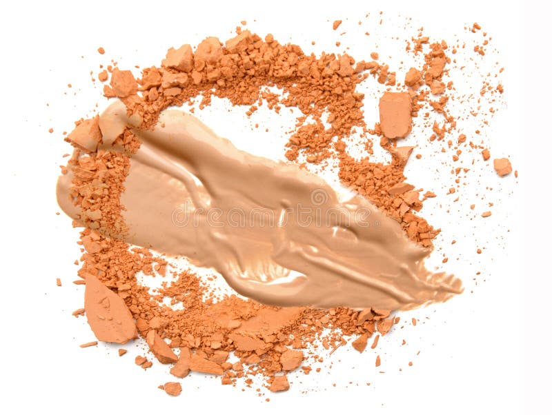 Beige Foundation Make Up Isolate Collection Stock Photo - Image of ...