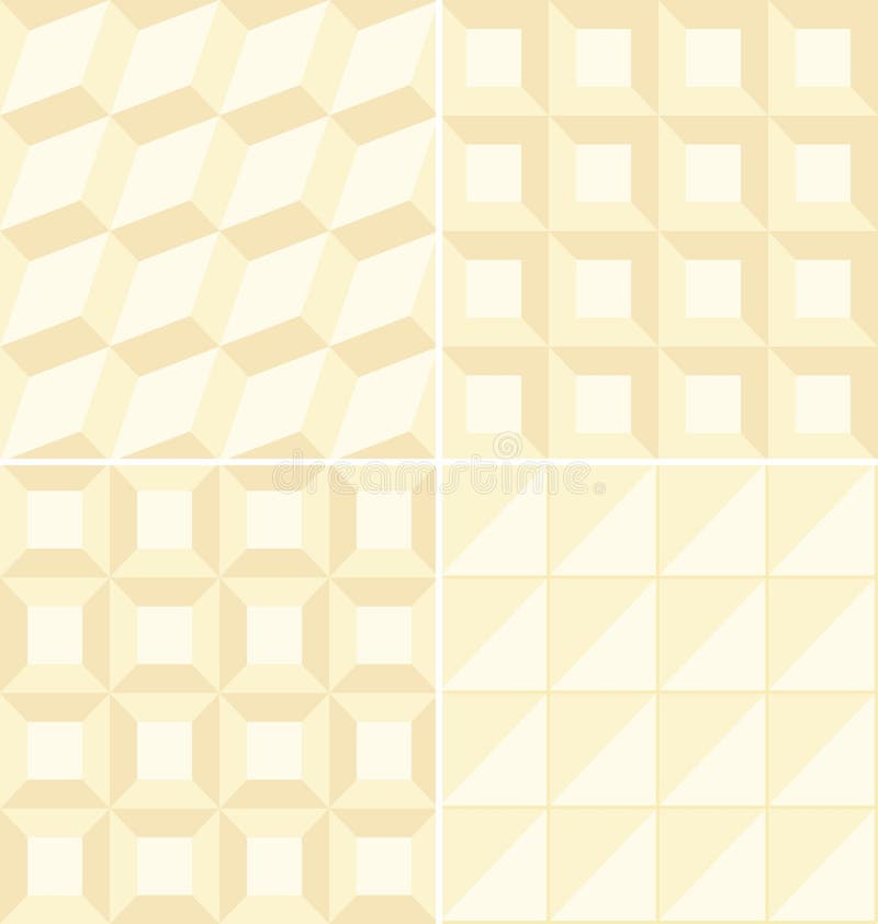 Beige geometric patterns stock vector. Illustration of group - 27303304