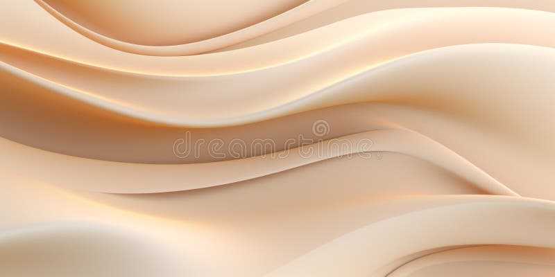 Beige Glossy Surface Creative Abstract Wavy Texture. Stock Illustration ...