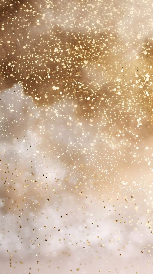 Beige and Gold Glitter Background Design Stock Illustration ...