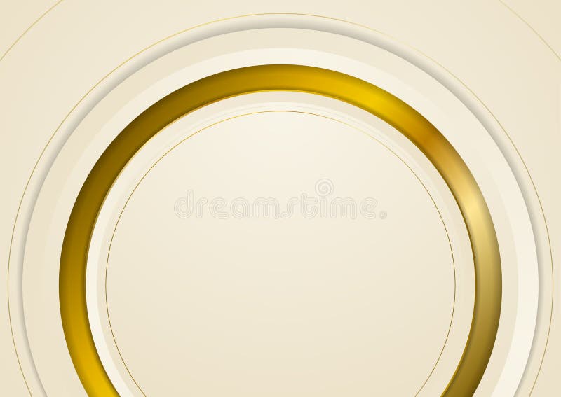 Beige and Golden Abstract Tech Geometric Background Stock Vector ...