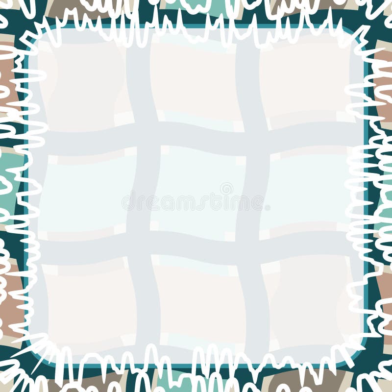 Beige and Green Neutral Grid (Square Frame Edge for Social Media ...