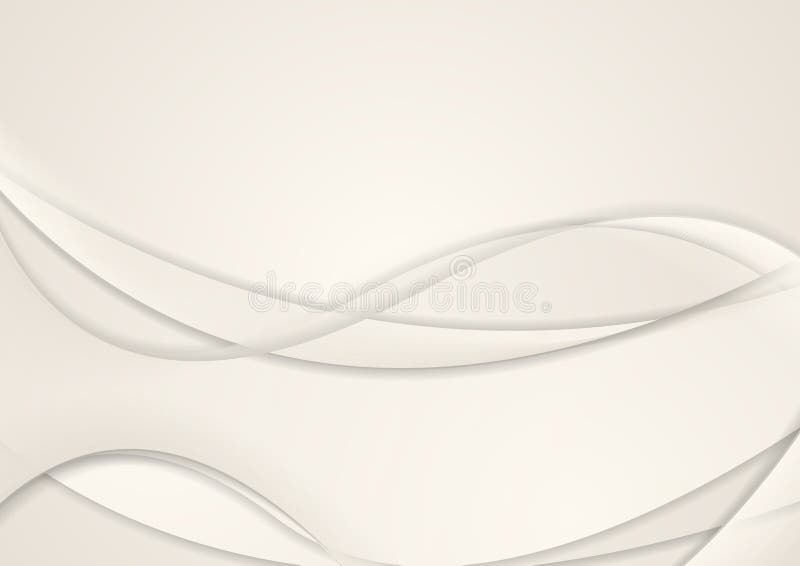 Beige Grey Abstract Smooth Waves Vector Background Stock Vector ...