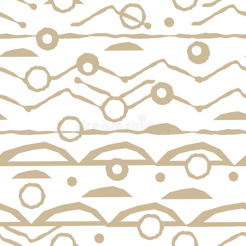 Beige Horizontal Seamless Repeat Pattern with Random Rough, Twisted ...