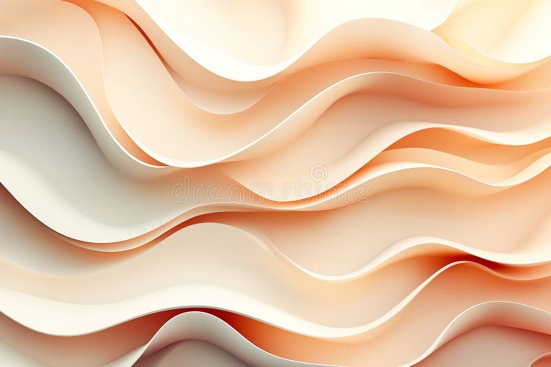 Beige Layered Wavy Background, Wallpaper, Banner. Beige Aesthetic Stock ...