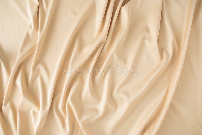 Beige Light Brown Silk Sheet. Minimal Concept Stock Image - Image of ...