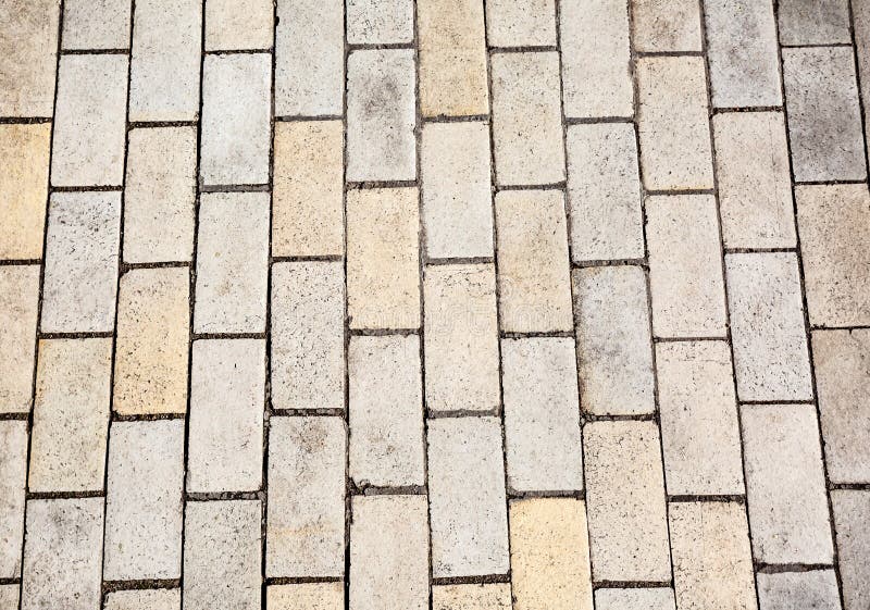 Beige Light Rectangular Street Tile Texture. Horizontal Orientation ...