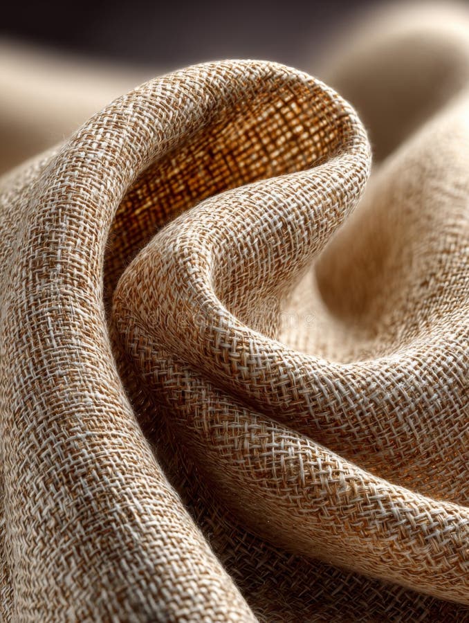 Beige Linen Fabric Drape Texture Closeup Stock Illustration ...