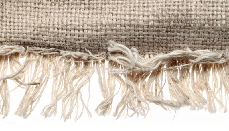 Beige Linen Fabric Texture with Frayed Edge Stock Illustration ...