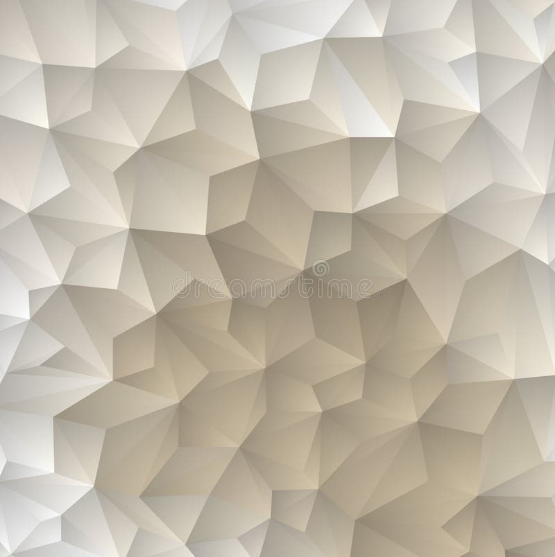 Beige Low Poly Background. Big Triangles Pattern, Modern Design Stock ...