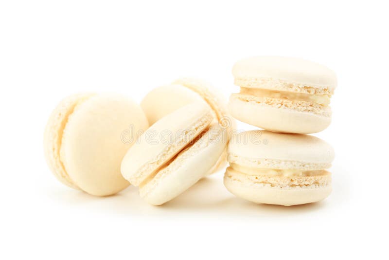 Beige macaron stock image. Image of cream, closeup, gastronomy - 70149553