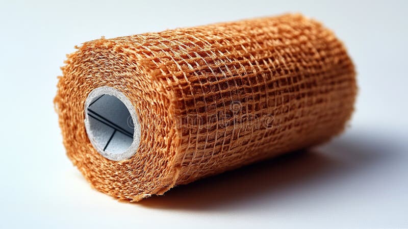 Beige Medical Bandage Roll on White Background Stock Illustration ...
