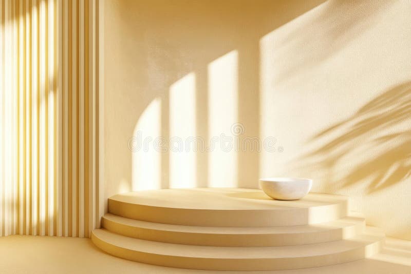 Beige Minimalist Product Display Stand Stock Illustration ...