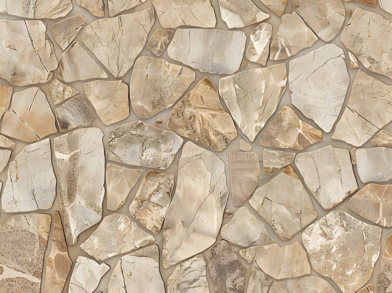 Beige Mosaic Stone Seamless Pattern Texture Stock Illustration ...