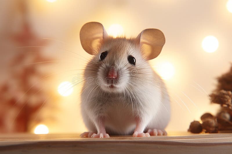 Beige Mouse Isolated on Beige Background - Wallpaper 2 Stock ...