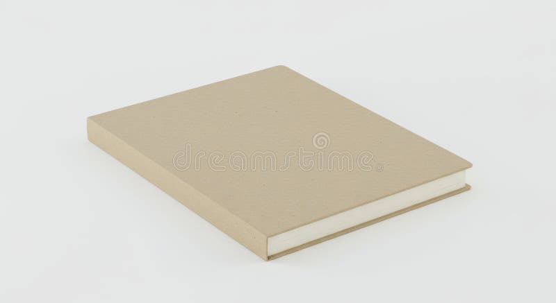 Beige Notebook on White Background Stock Illustration - Illustration of ...