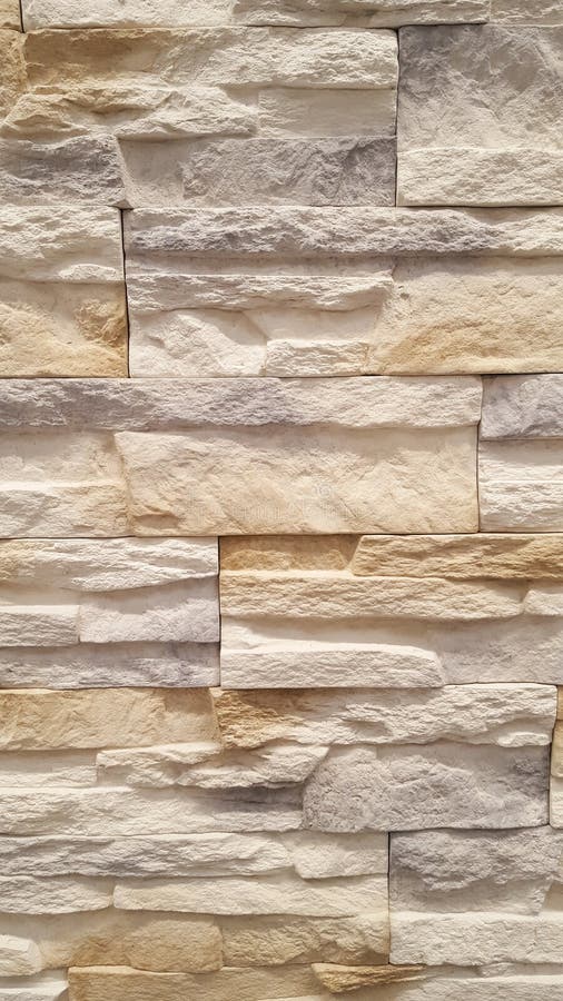 Beige Old Brick Wall Stone Background Stock Image - Image of clean ...