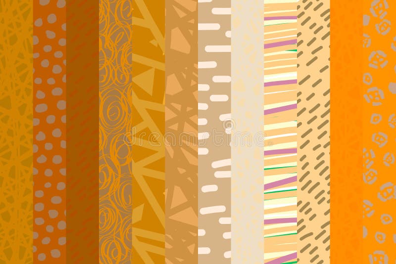 Beige Orange Gradient Collage Background Hand Drawn Background Catoon ...