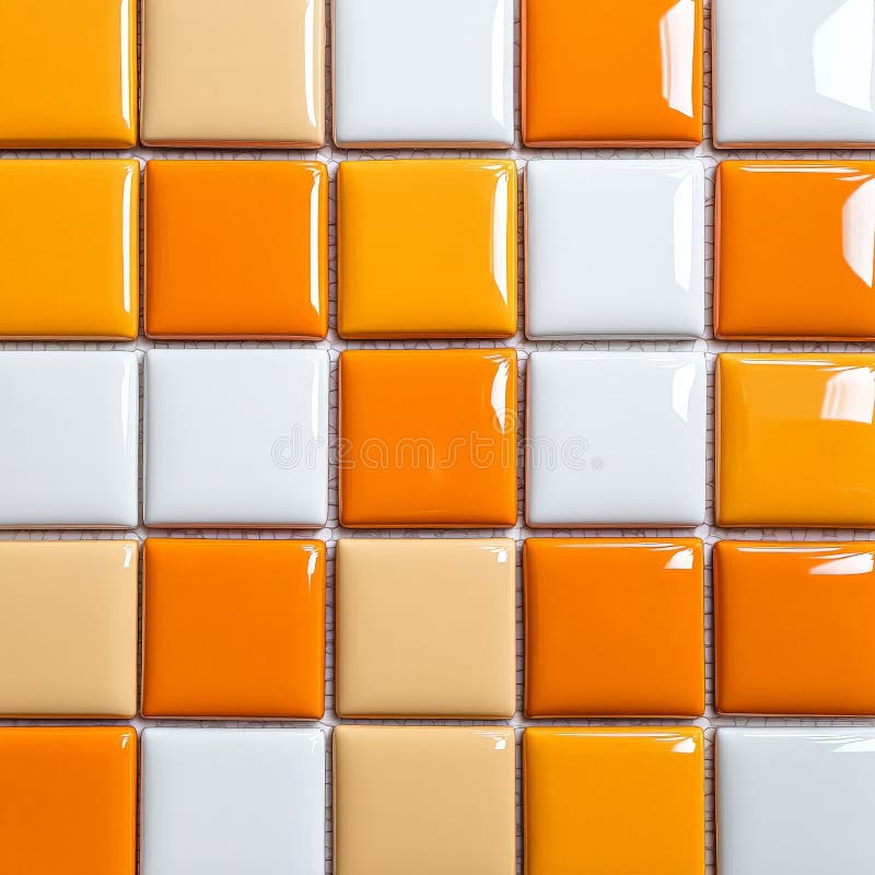 Beige and Orange Gradient Tile Arrangement Stock Illustration ...