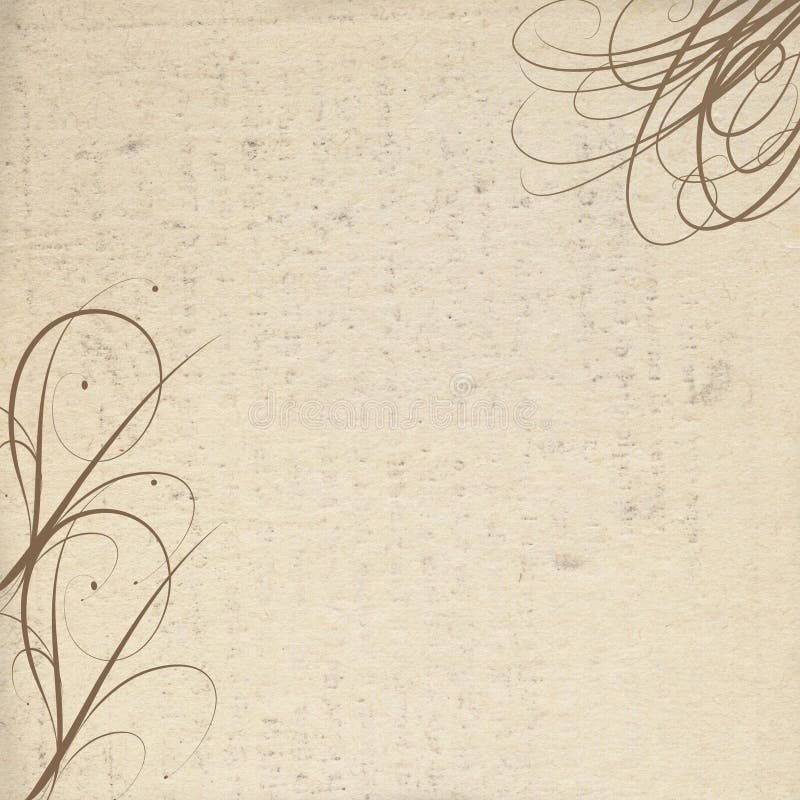 Beige Pachment Brown Swirls Stock Illustration - Illustration of beige ...