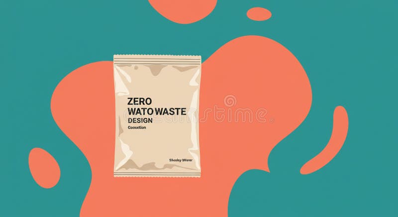 A Beige Packet Labeled "ZERO WASTE DESIGN Collection" is Centered on a ...